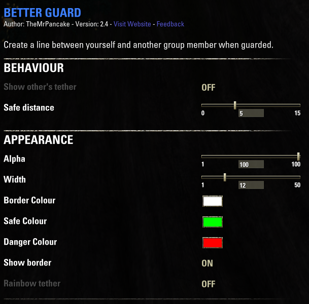 Better Guard : Combat Mods : Elder Scrolls Online AddOns