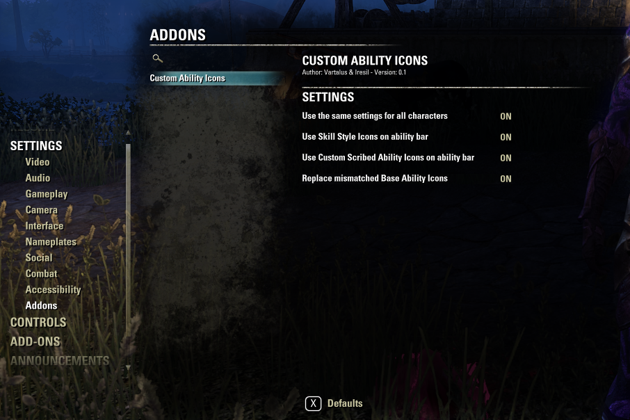 Custom Ability Icons : Action Bar Mods : Elder Scrolls Online AddOns