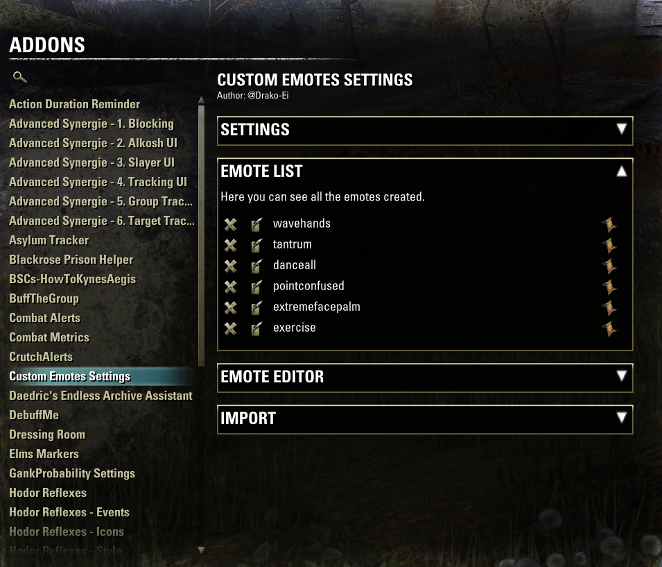 CustomEmotes - Create your own emotes : RolePlay : Elder Scrolls Online ...