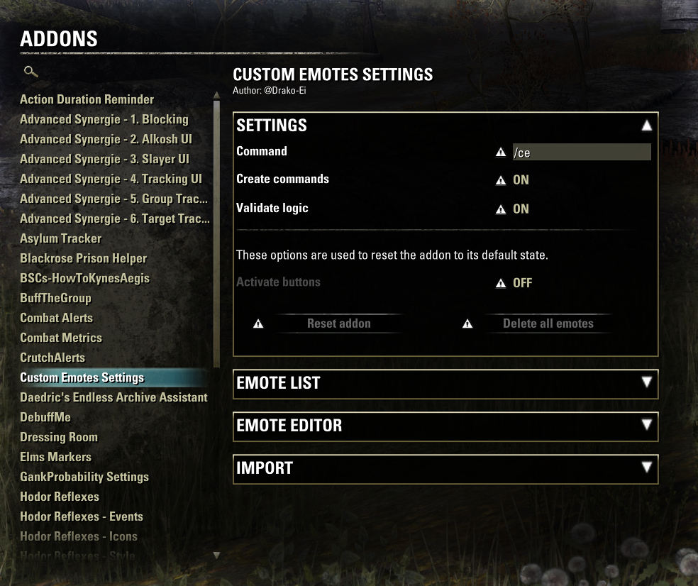 CustomEmotes - Create your own emotes : RolePlay : Elder Scrolls Online ...