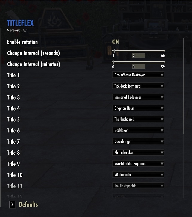 TitleFlex - Updated : Plug-Ins & Patches : Elder Scrolls Online AddOns
