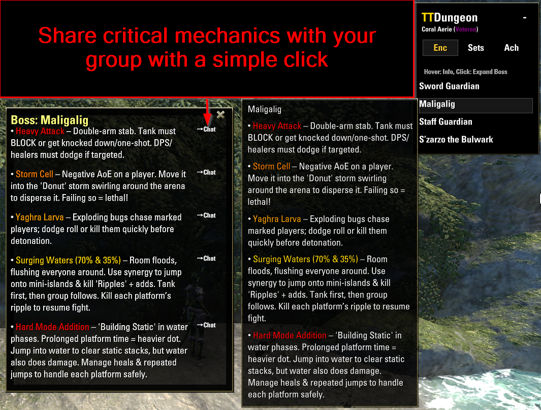 TTDungeon (ToolTip for Dungeons) : Raid Mods : Elder Scrolls Online AddOns