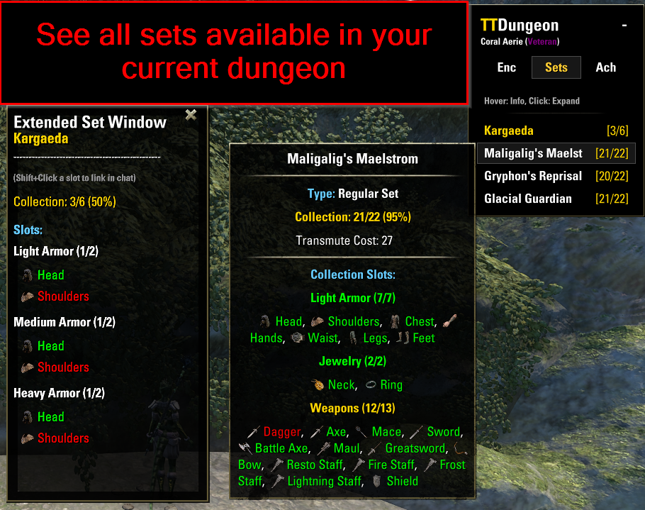 TTDungeon (ToolTip for Dungeons) : Raid Mods : Elder Scrolls Online AddOns