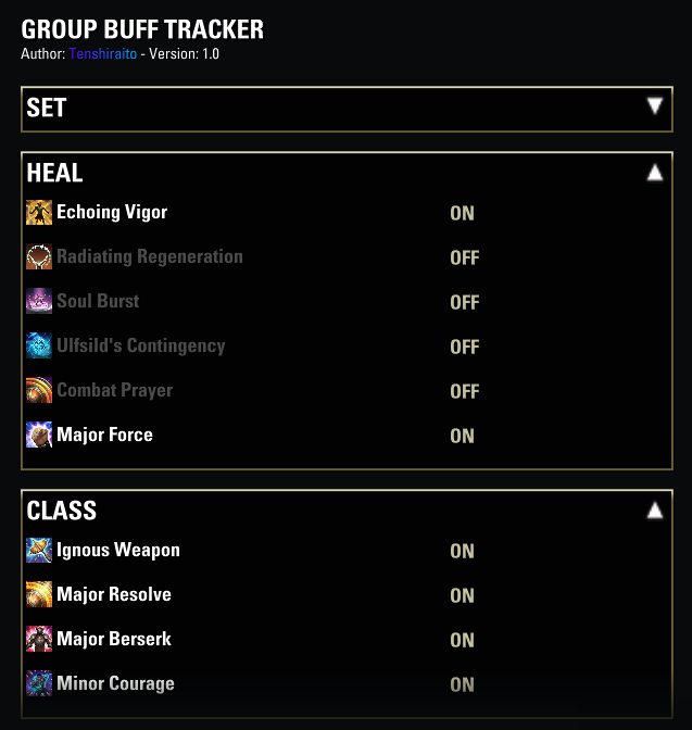 GroupBuffTracker : UI Media : Elder Scrolls Online AddOns
