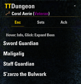 ToolTip : Elder Scrolls Online AddOns