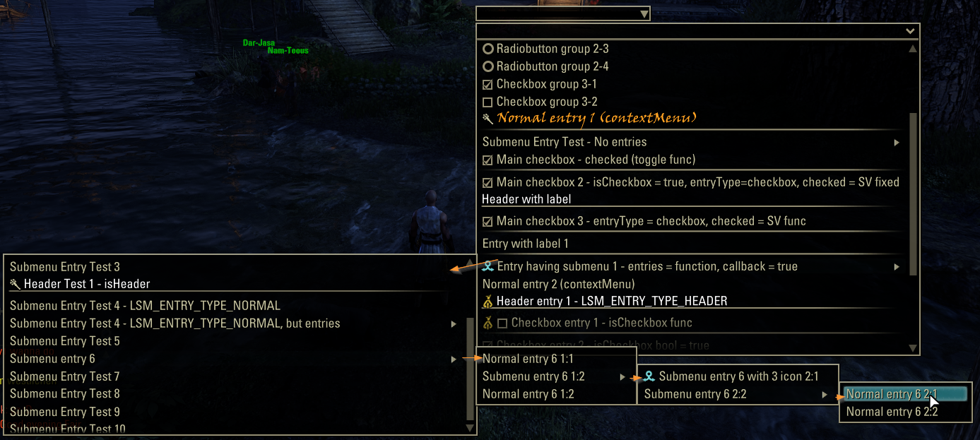 LibScrollableMenu : Libraries : Elder Scrolls Online AddOns